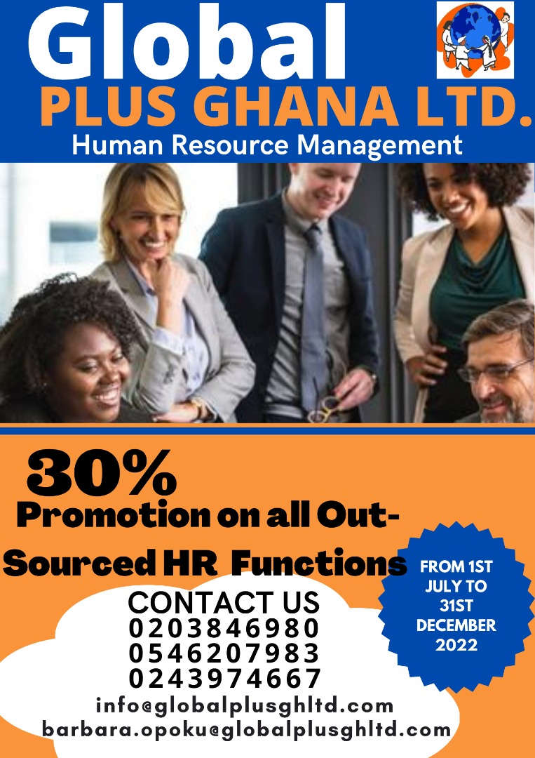 30% Promotion on all Out-Sourced HR Functions - Global Plus Ghana Limited